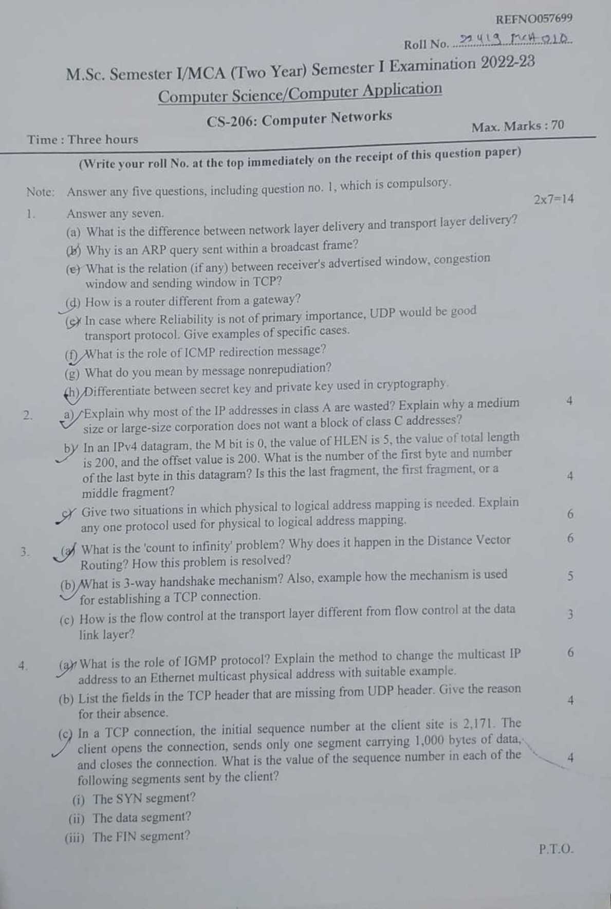 M.sc First Semester | BHU M.sc / MCA batch 2023 - 2025 | Study Repo ...